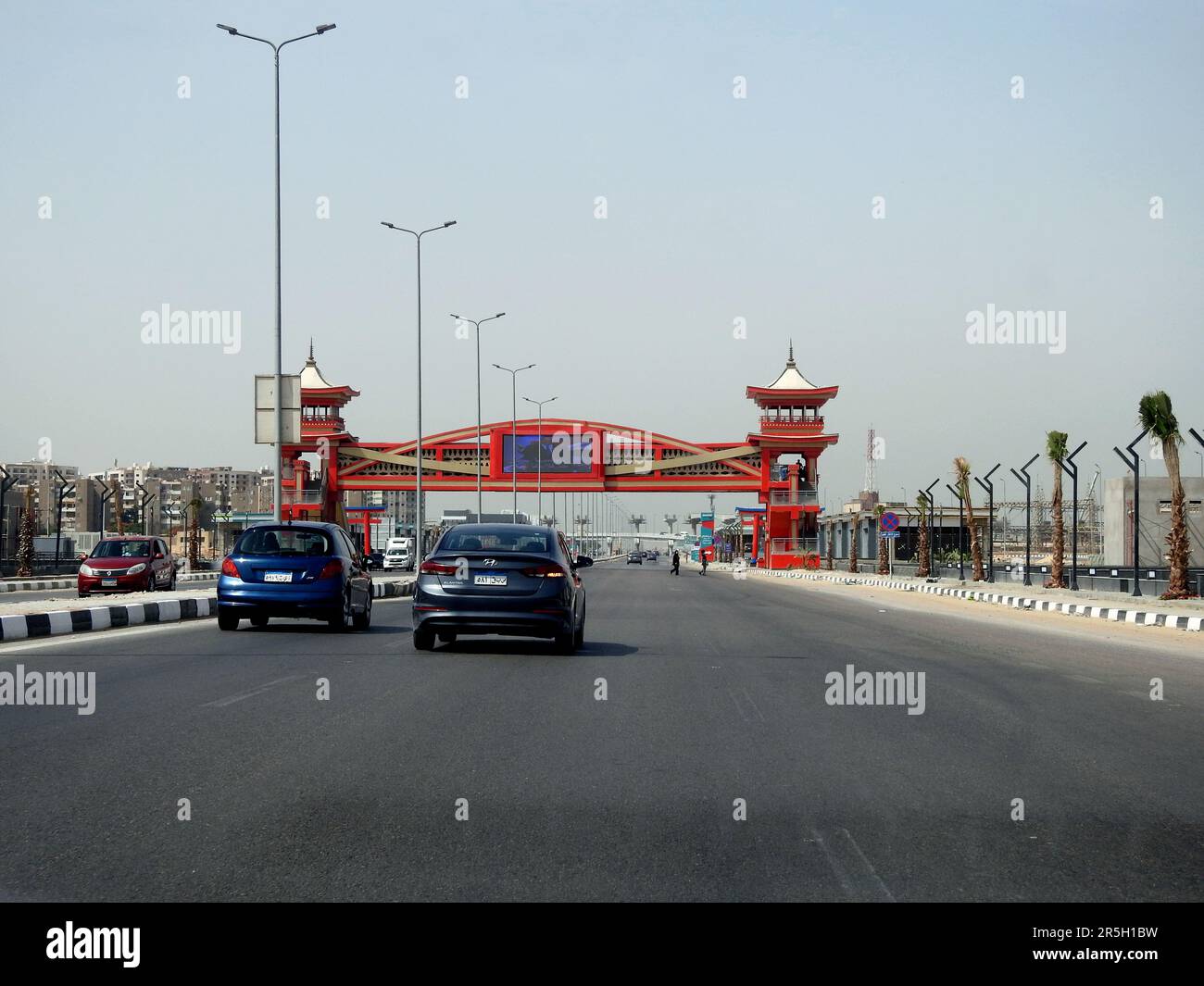 Cairo, Egypt, May 21 2023: Shinzo Abe axis patrol highway in Egypt with ...