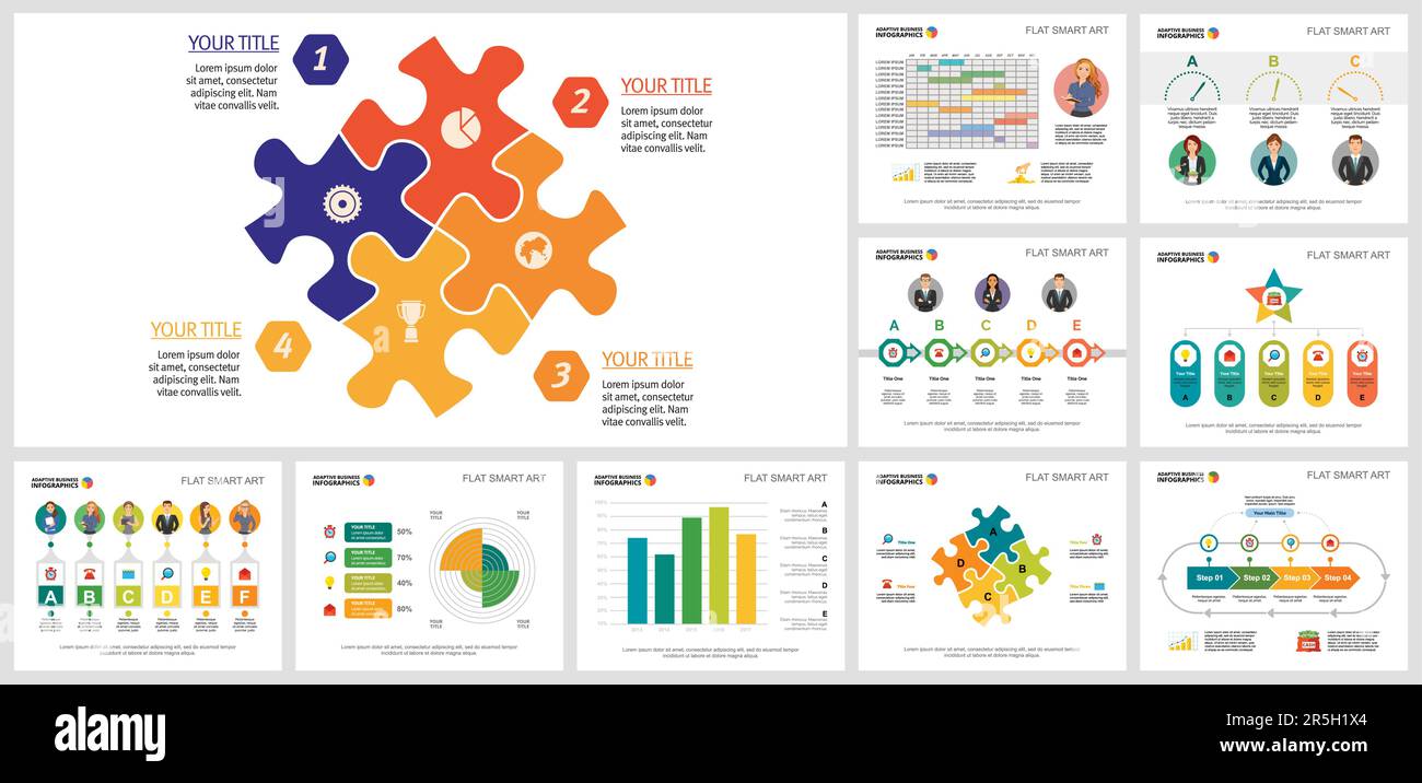 Colored analytic charts template set Stock Vector Image & Art - Alamy