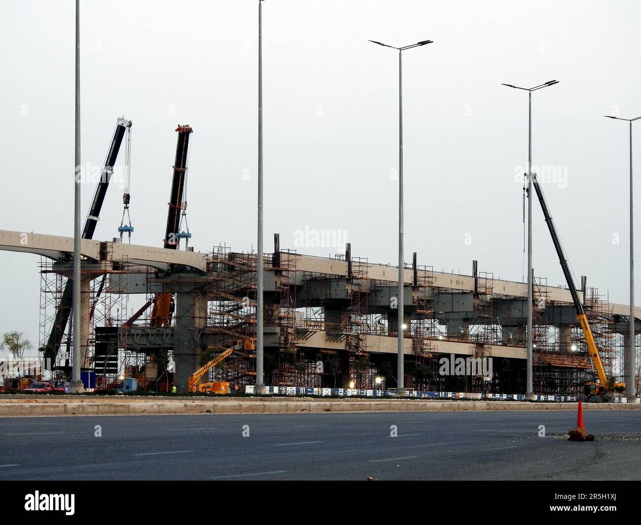 Cairo, Egypt, May 20 2023: Cairo monorail site that is under ...