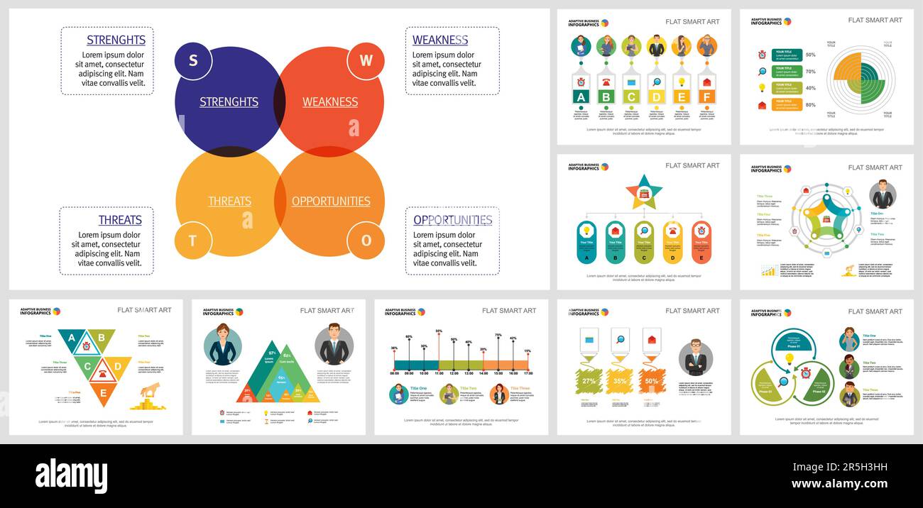 Colored infographics layout set Stock Vector Image & Art - Alamy