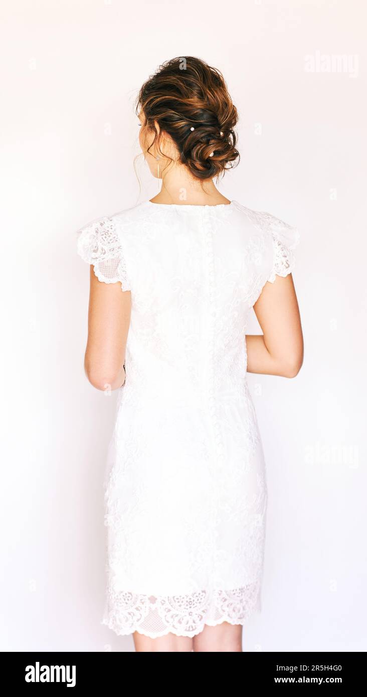 Dress back view hi-res stock photography and images - Alamy