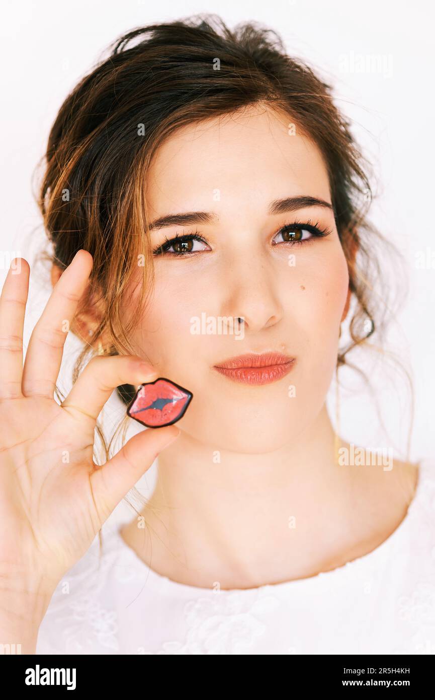 Close up lips sweets hi-res stock photography and images - Alamy