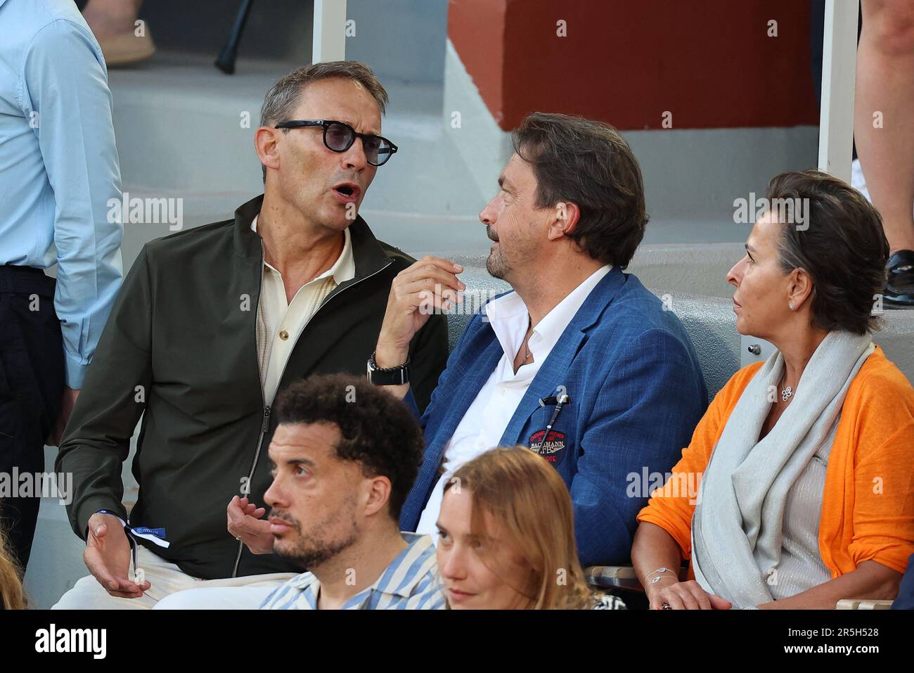 Paris, France. 03rd June, 2023. Julien Courbet, Henri Leconte, Maria ...