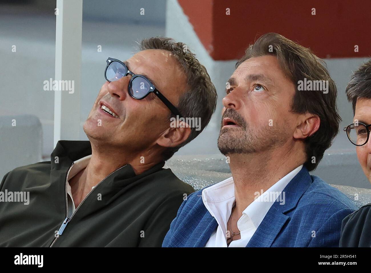 Paris, France. 03rd June, 2023. Julien Courbet, Henri Leconte in the ...