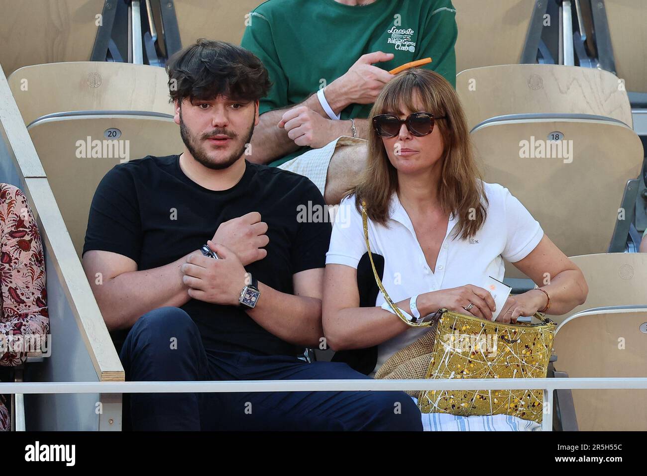 Paris, France. 03rd June, 2023. Sandrine Quetier and her son Gaston ...