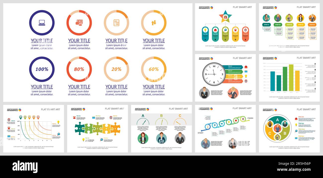 Set of original business infographic charts Stock Vector Image & Art ...