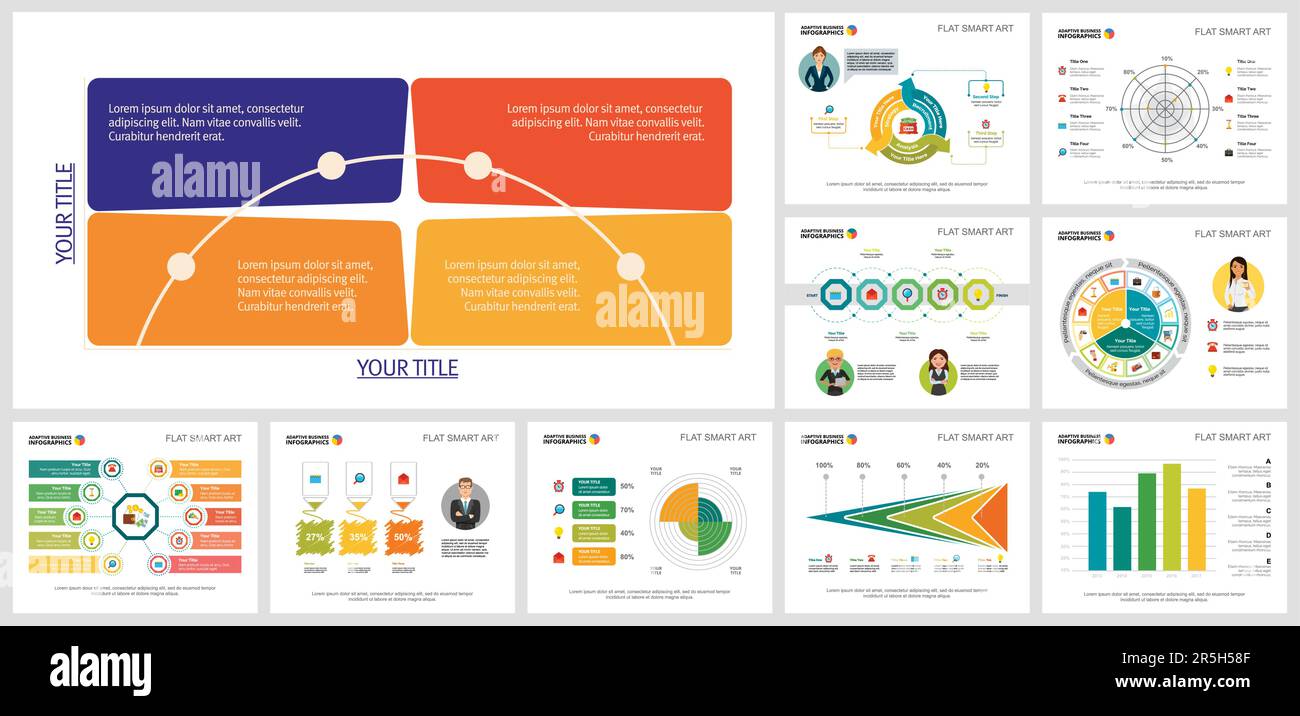 Colored diagram design set Stock Vector Image & Art - Alamy