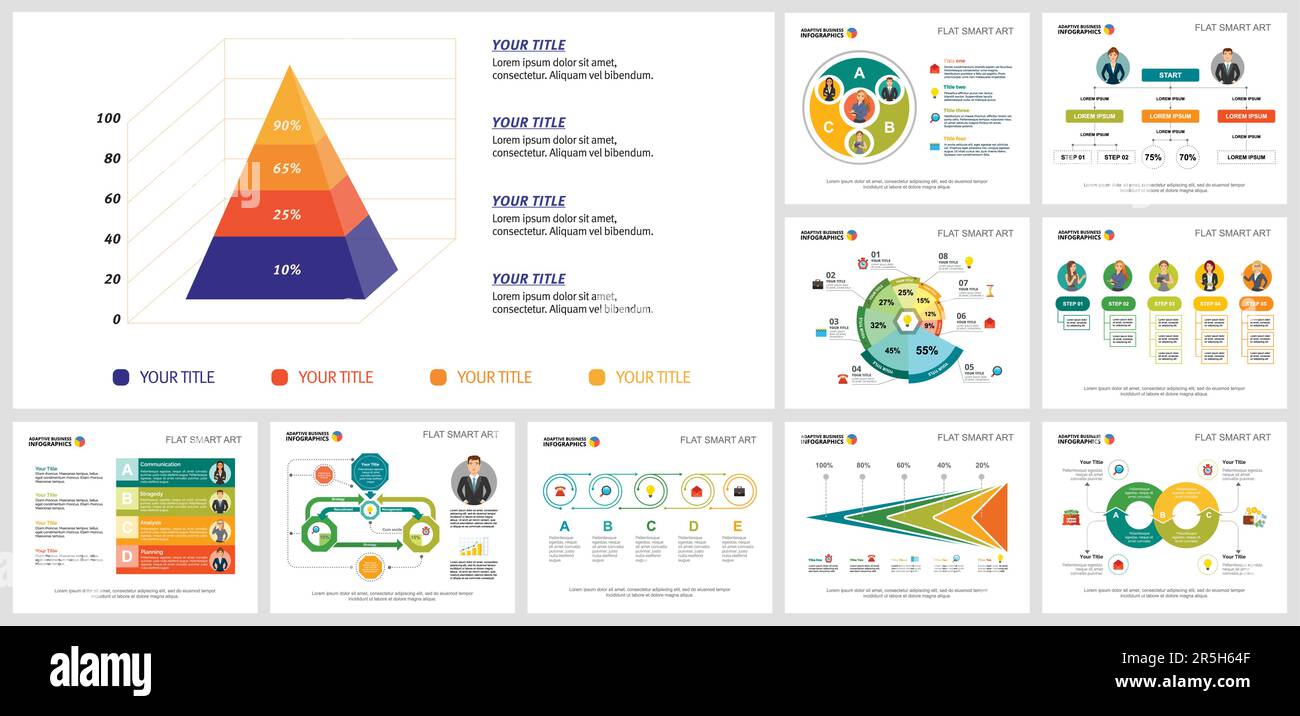 Trendy chart template set Stock Vector Image & Art - Alamy