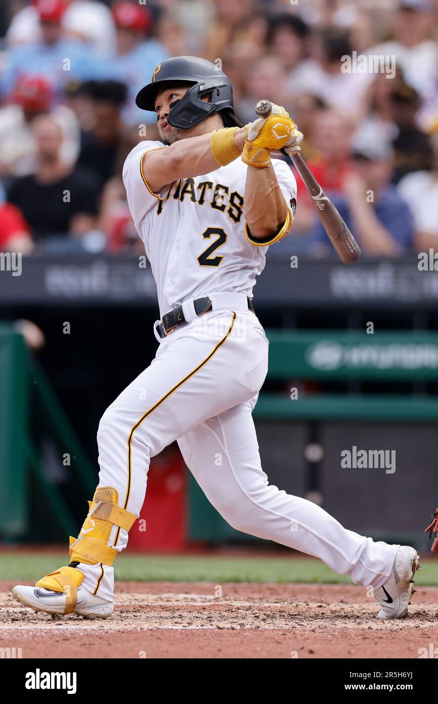 PITTSBURGH, PA - JUNE 03: Pittsburgh Pirates left fielder Connor Joe (2 ...
