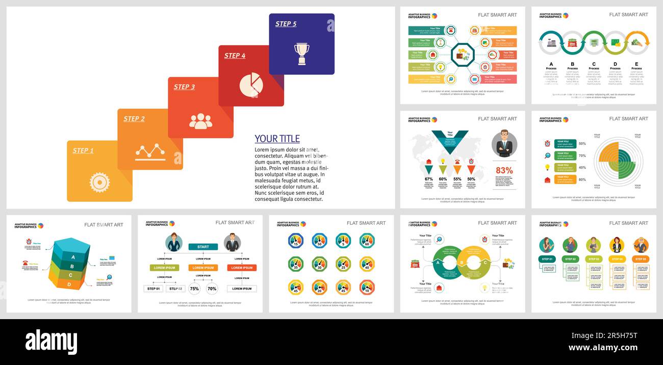 Trendy chart layout set Stock Vector Image & Art - Alamy