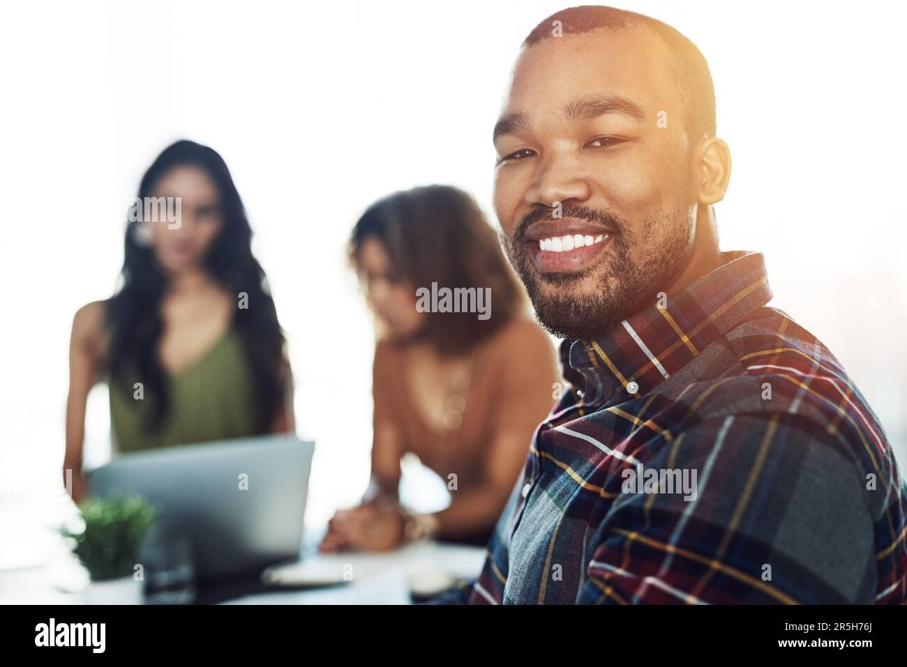 We promote a collaborative work environment here. Portrait of a ...