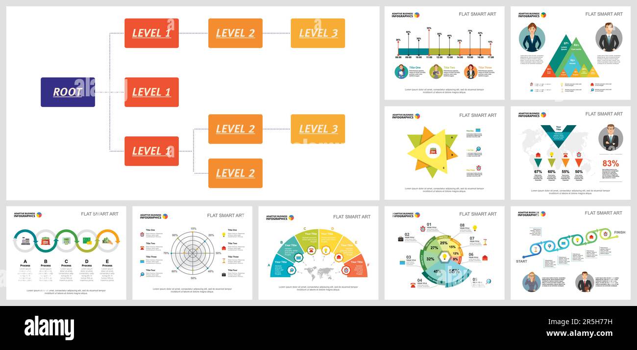 Colored diagram template set Stock Vector Image & Art - Alamy