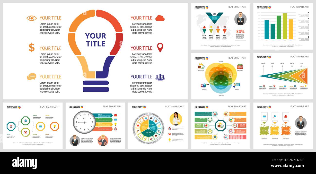 Trendy infograph template set Stock Vector Image & Art - Alamy