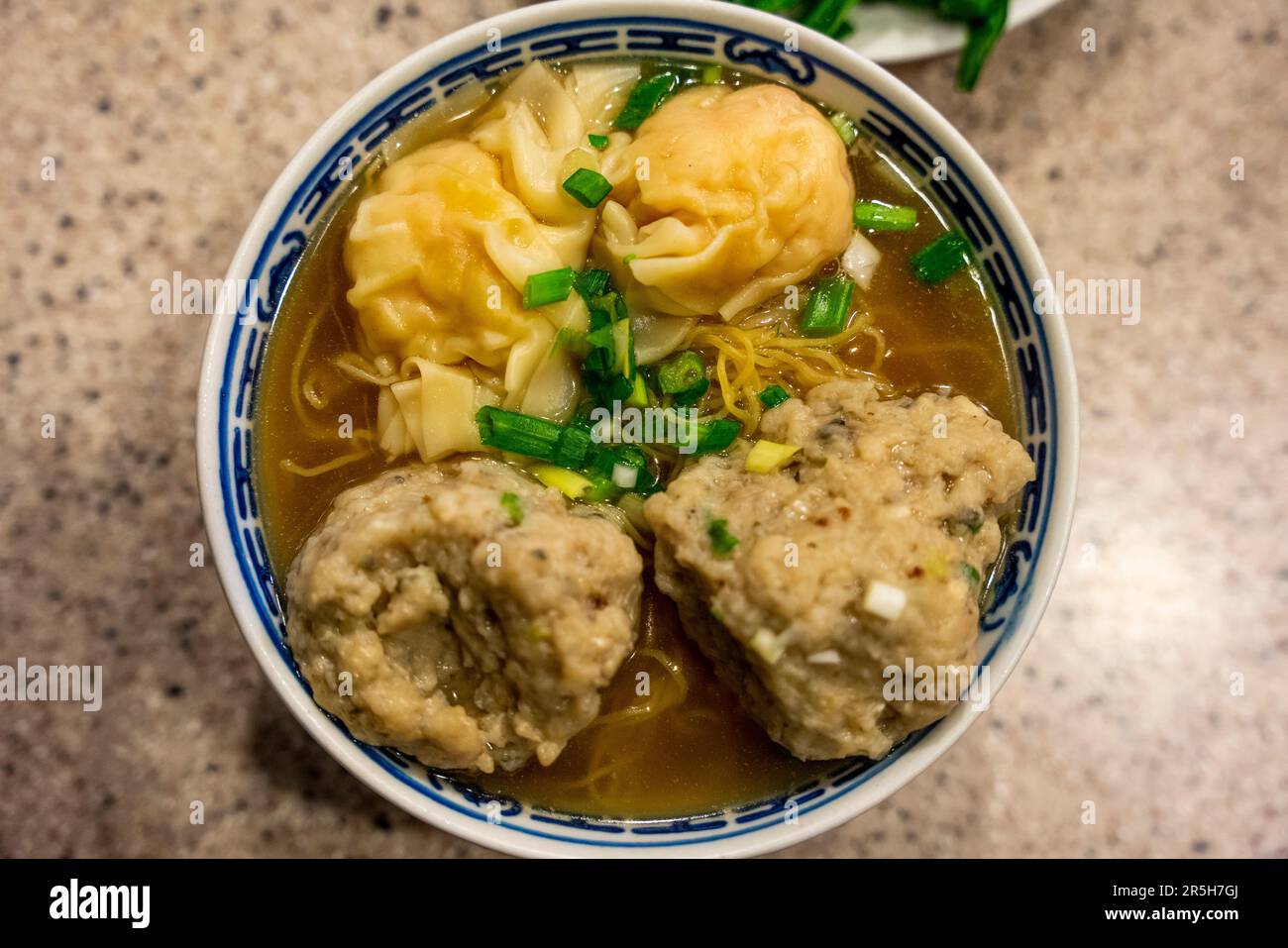 A Fish Ball and Wonton Noodle Dish, Tsim Chai Kee Noodle Restaurant ...