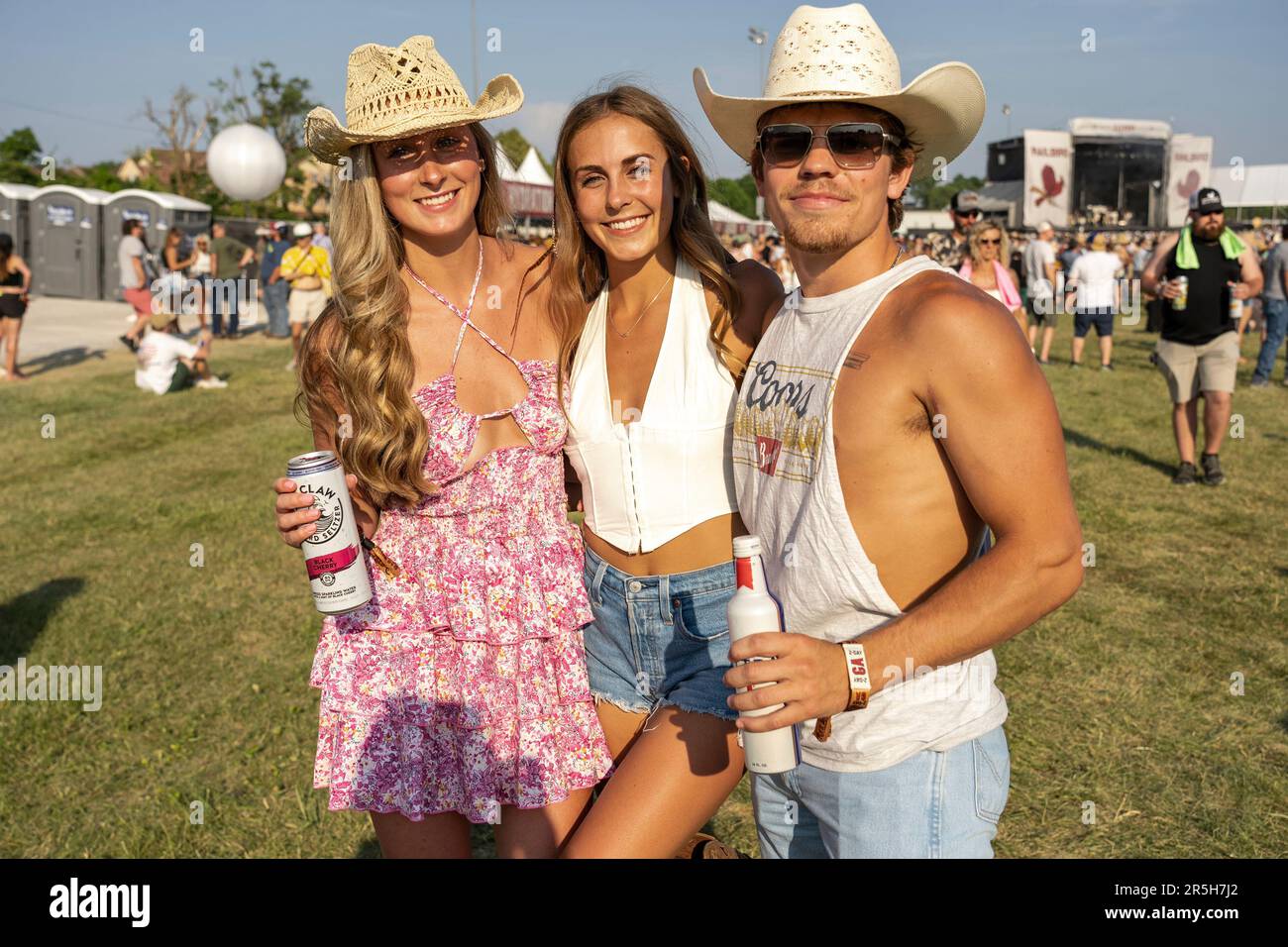 Festivalgoers are seen at Railbird Music Festival on Saturday, June 3 ...