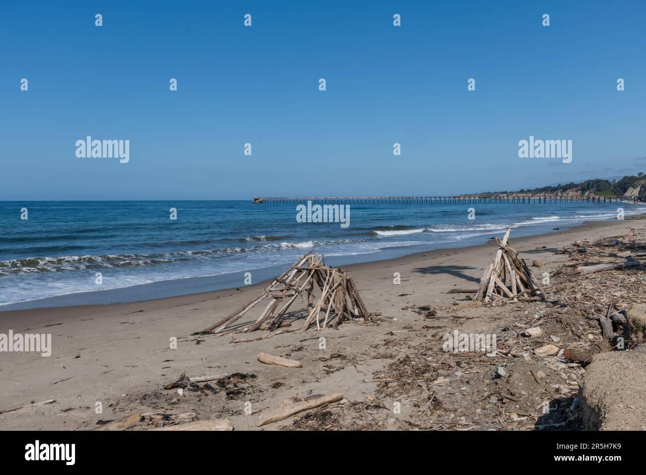 Strange structures at the Goleta seaside near Santa Barbara, Southern ...
