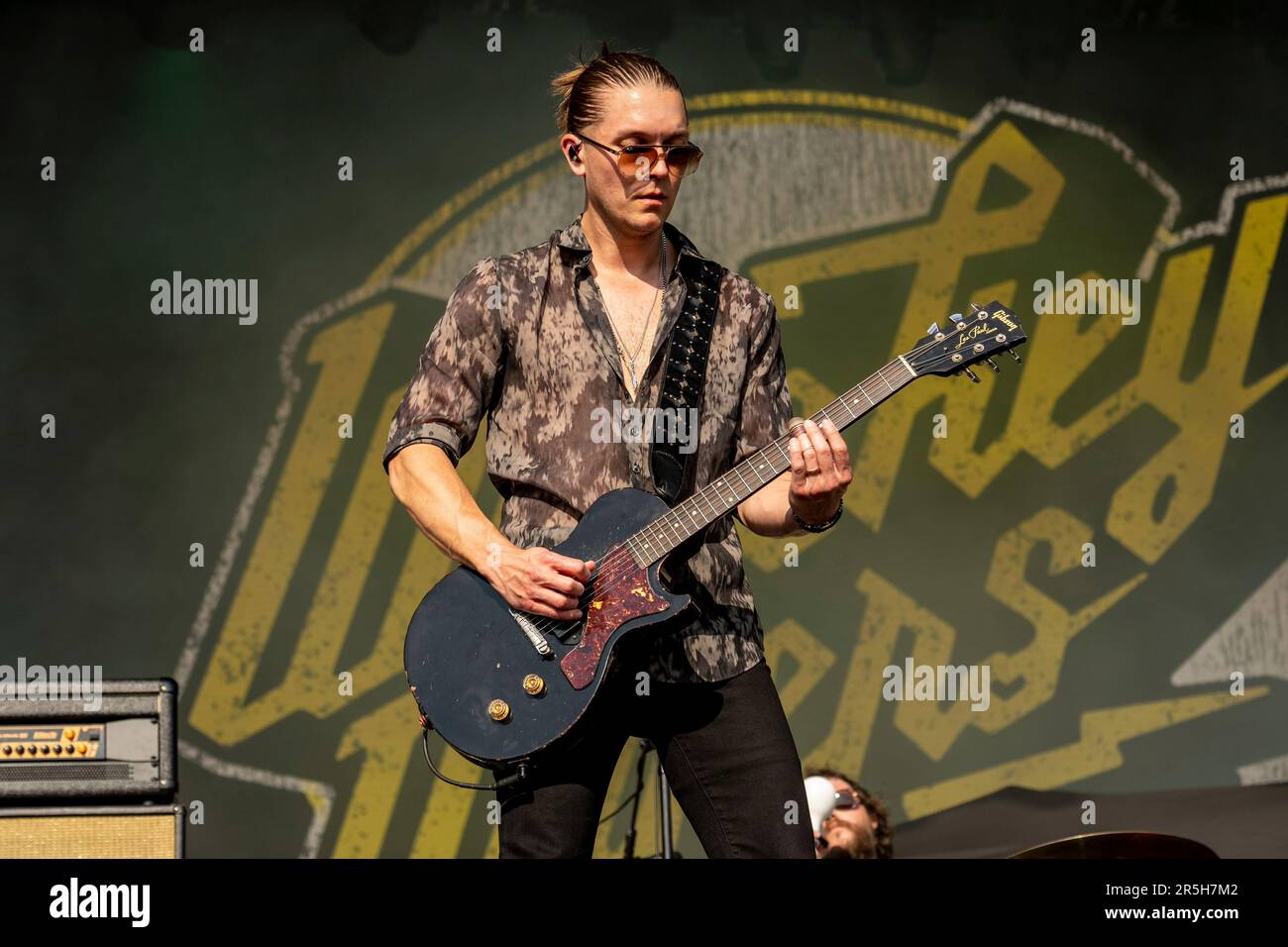 John Jeffers of Whiskey Myers performs at Railbird Music Festival on ...