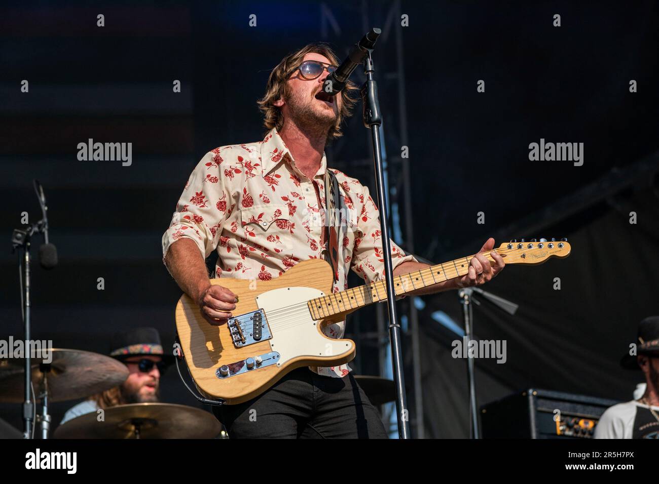 Cody Cannon of Whiskey Myers performs at Railbird Music Festival on ...