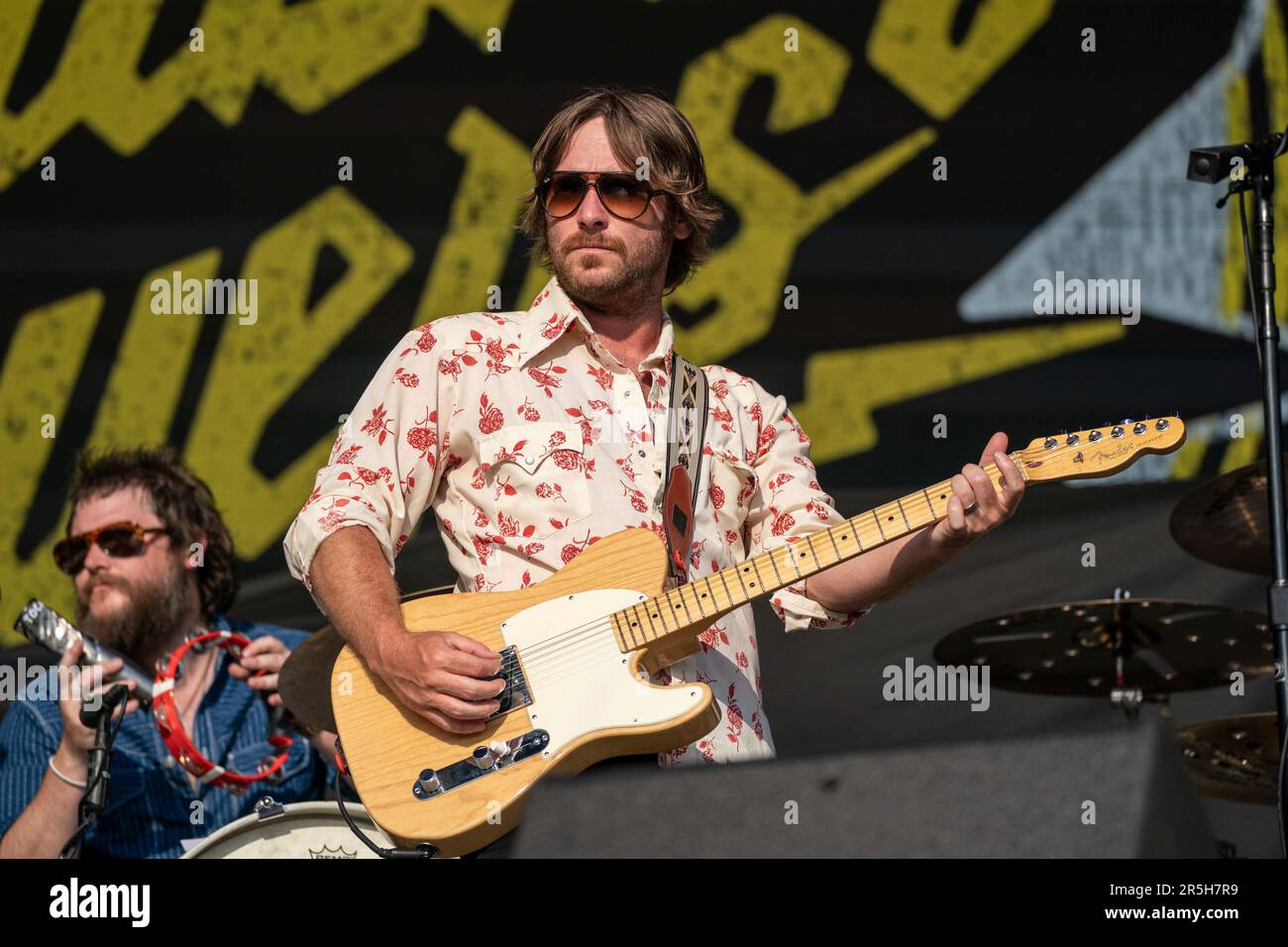 Cody Cannon of Whiskey Myers performs at Railbird Music Festival on ...