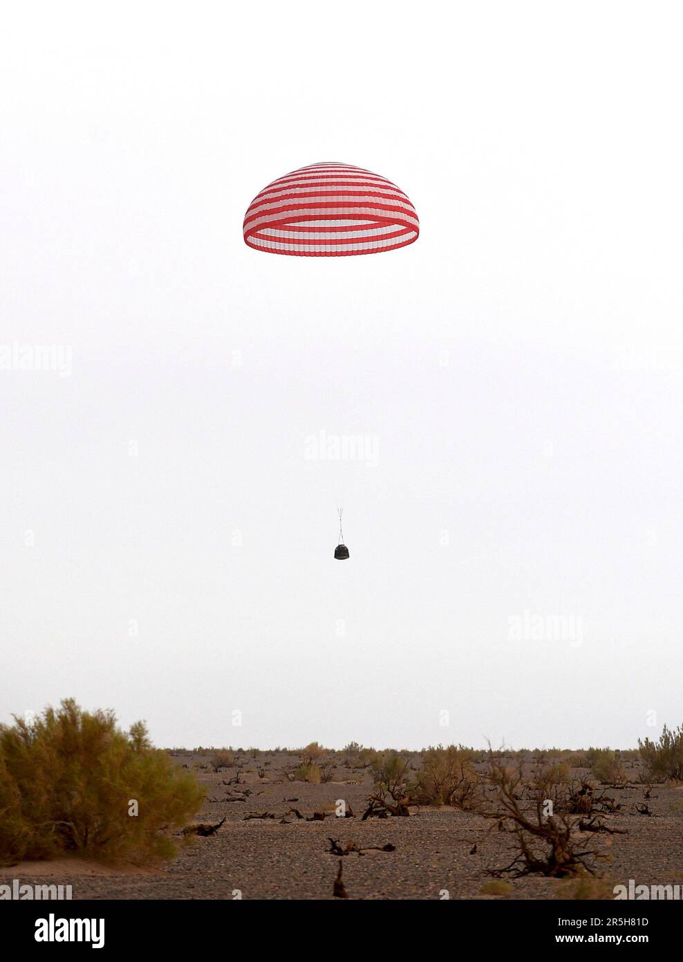 Dongfeng Landing Site. 4th June, 2023. The return capsule of the ...