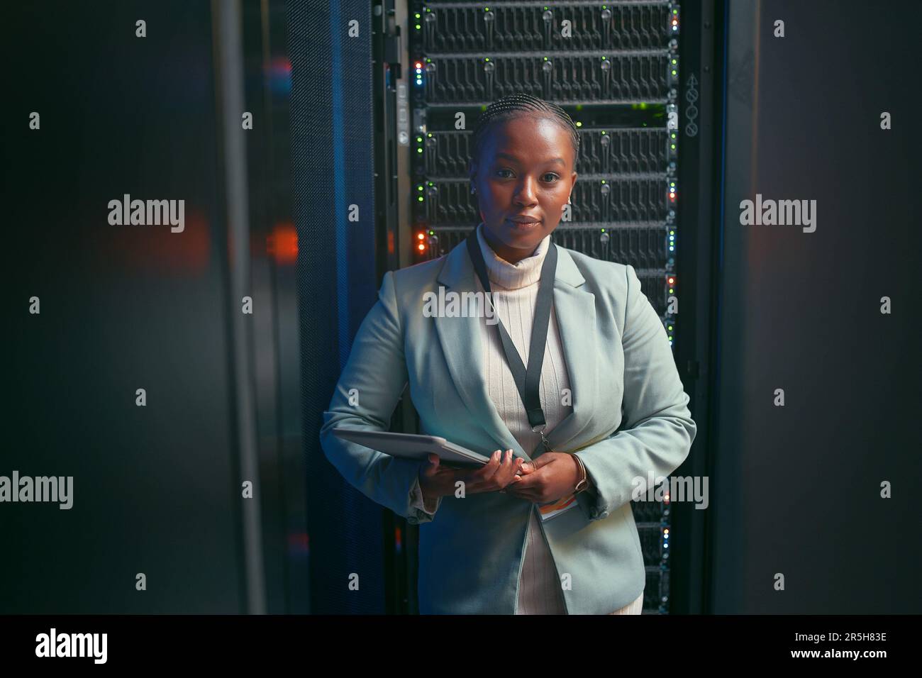 Ive built the strongest firewall. a young IT specialist standing alone ...