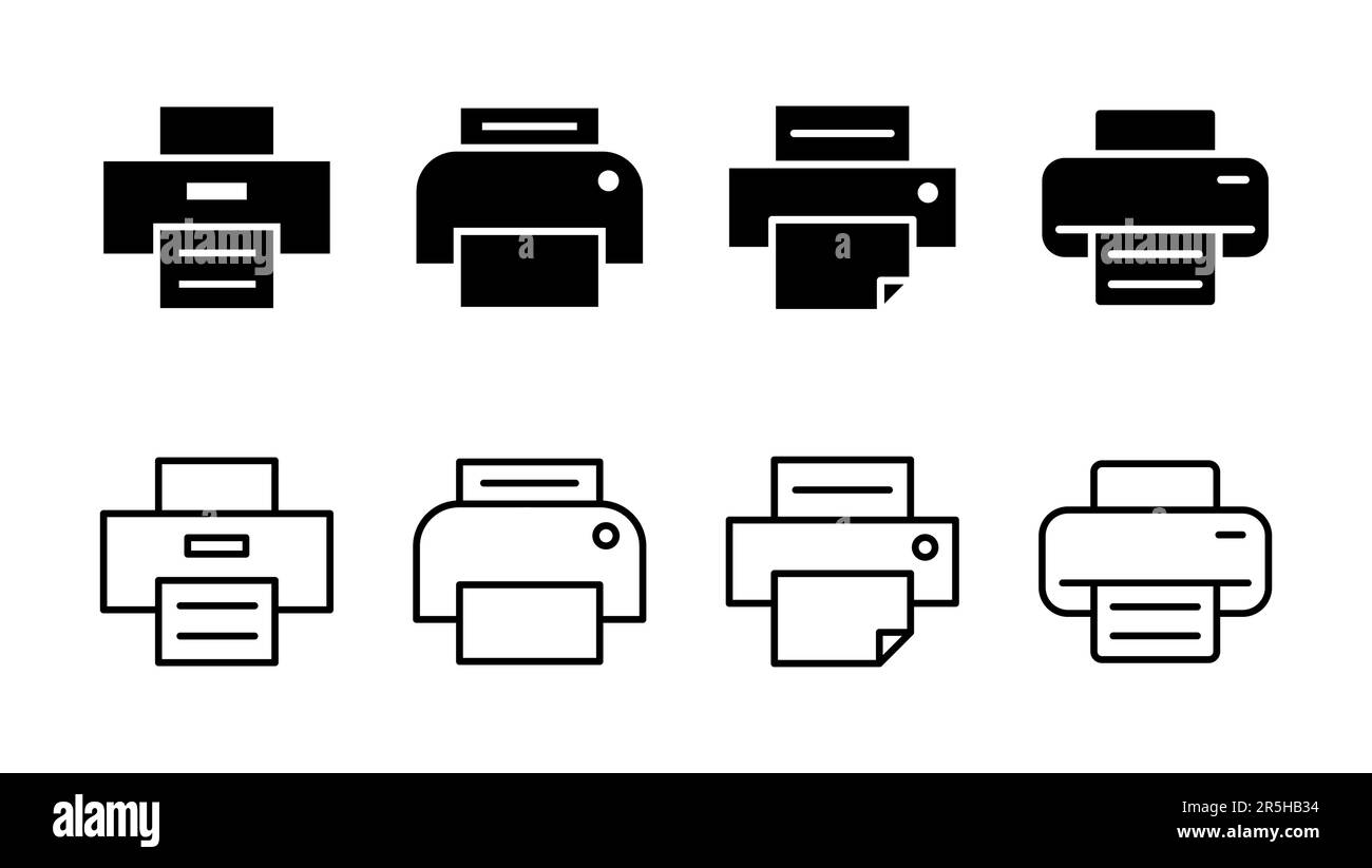 Print icon set. printer icon vector Stock Vector Image & Art - Alamy