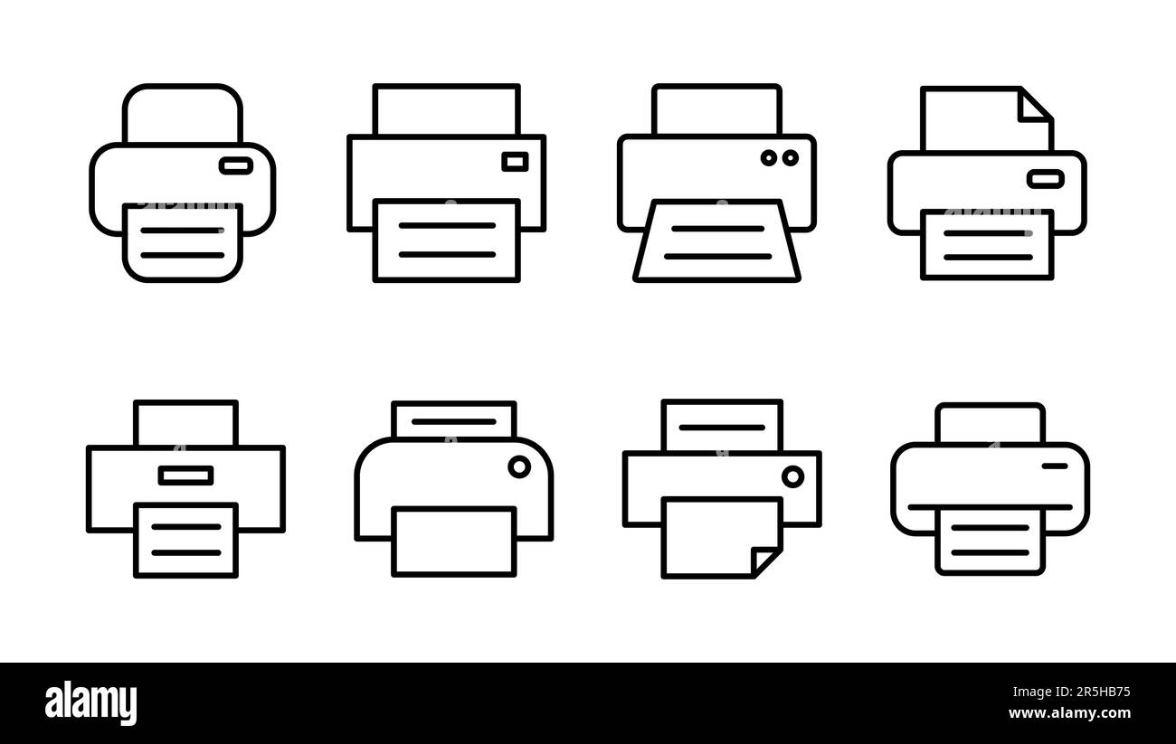 Print icon set. printer icon vector Stock Vector Image & Art - Alamy