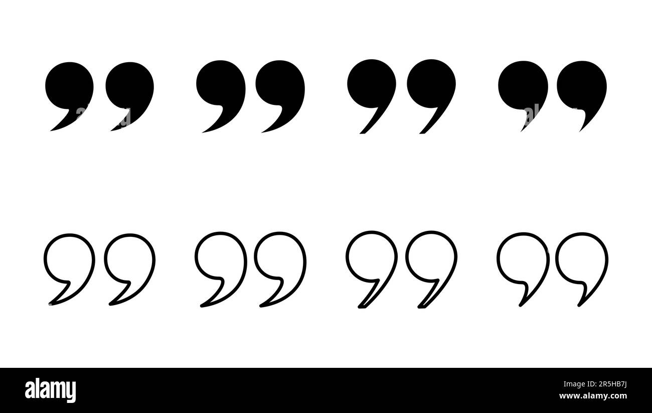Set inverted quotation mark Stock Vector Images - Alamy
