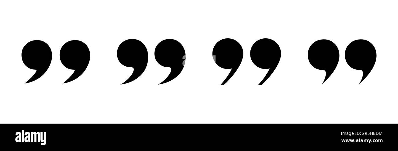 Quote icon set. Quotation mark symbol Stock Vector Image & Art - Alamy