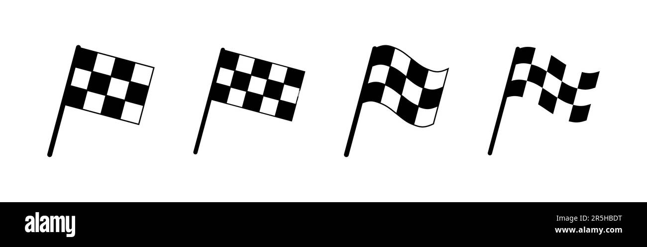 Racing flag icon set. race flag icon.Checkered racing flag icon Stock Vector Image & Art - Alamy