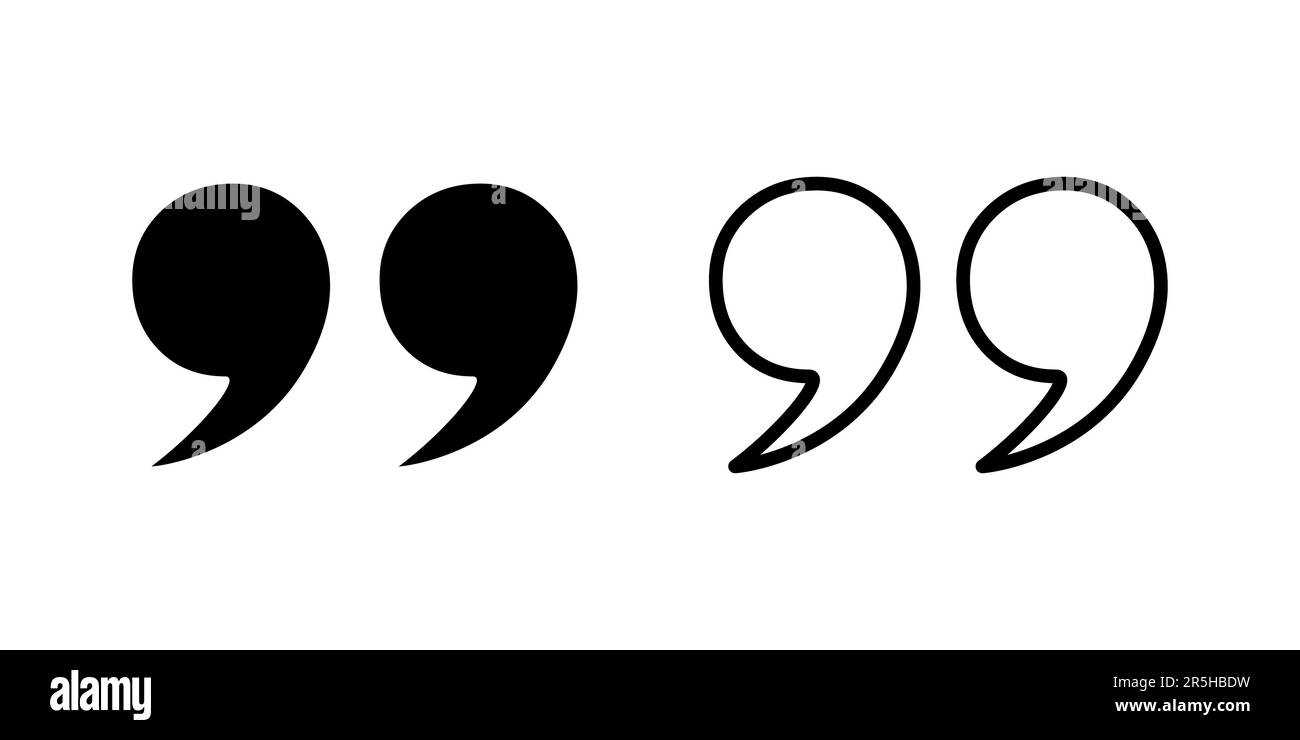 Quote icon set. Quotation mark symbol Stock Vector Image & Art - Alamy