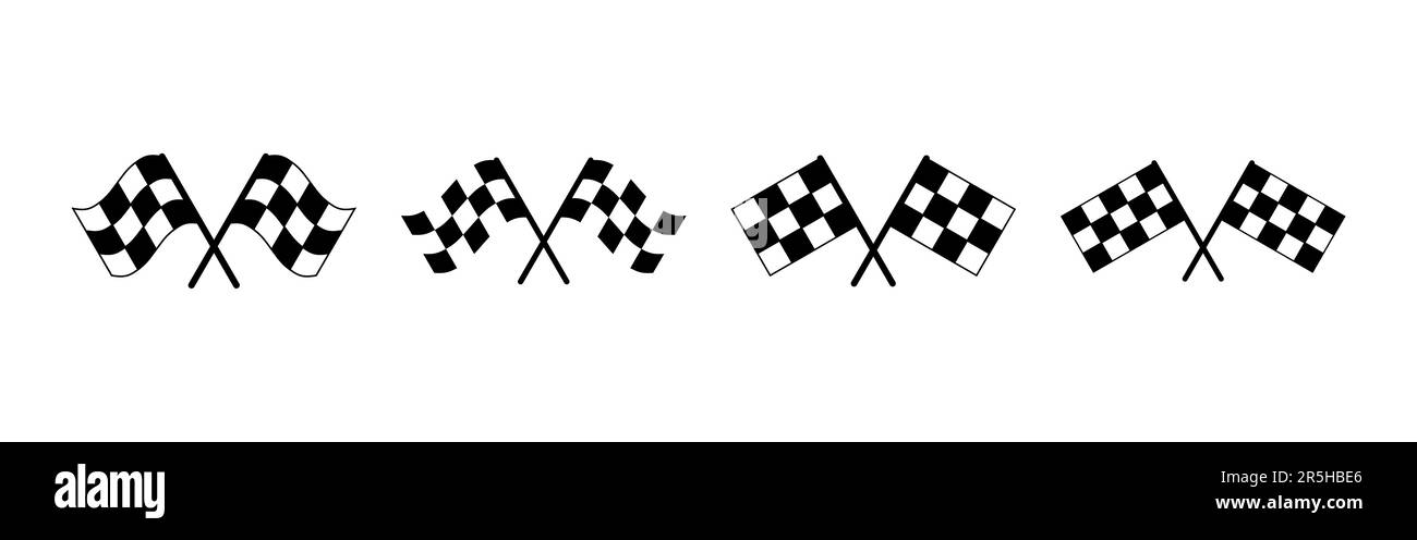 Racing Flag Icon Set Race Flag Icon Checkered Racing Flag Icon Stock Vector Image And Art Alamy