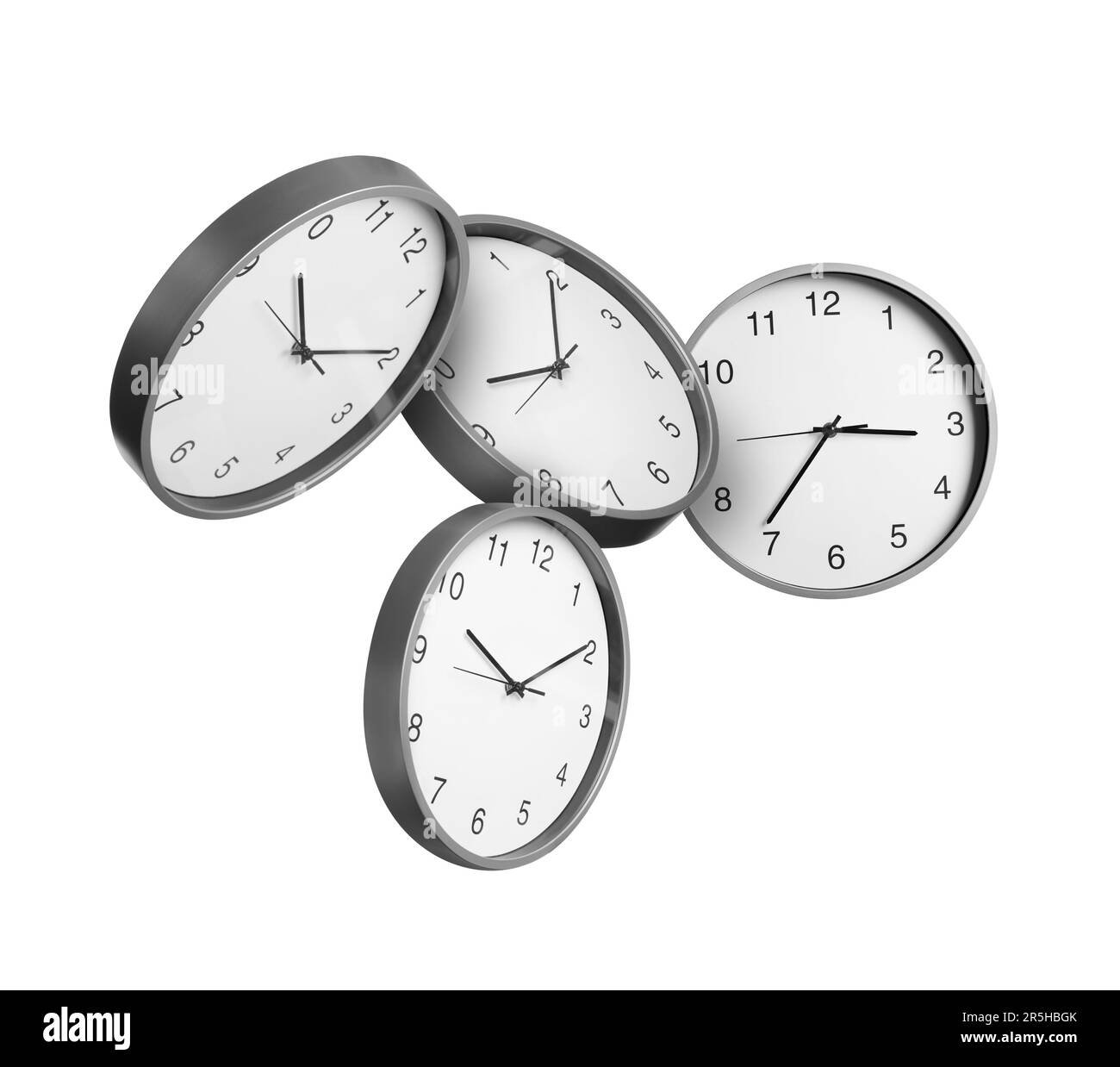 Collage numbers clocks Black and White Stock Photos & Images - Alamy