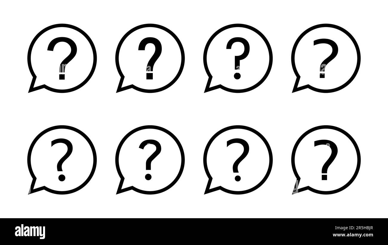 Question icon set. question mark icon vector Stock Vector Image & Art ...