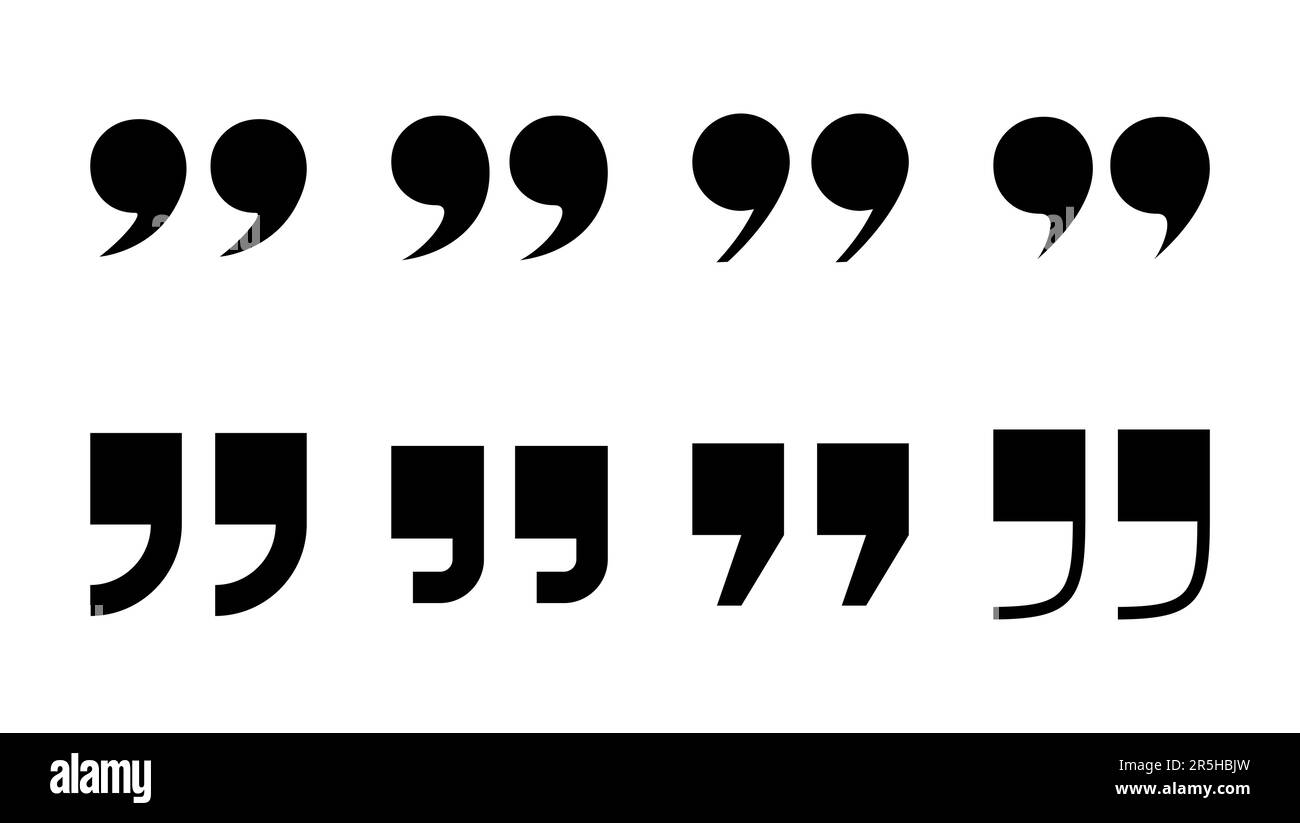 Quote icon set. Quotation mark symbol Stock Vector Image & Art - Alamy