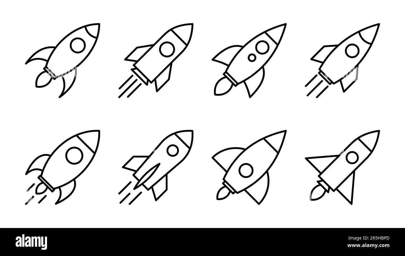 Rocket icon set. Startup icon vector Stock Vector Image & Art - Alamy