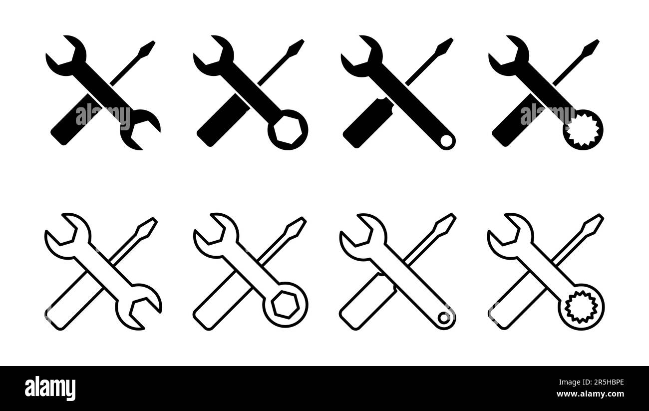 Repair tools icon set. tool icon vector. setting icon vector. Wrench ... Repair tools icon set. tool icon vector. setting icon vector. Wrench ...