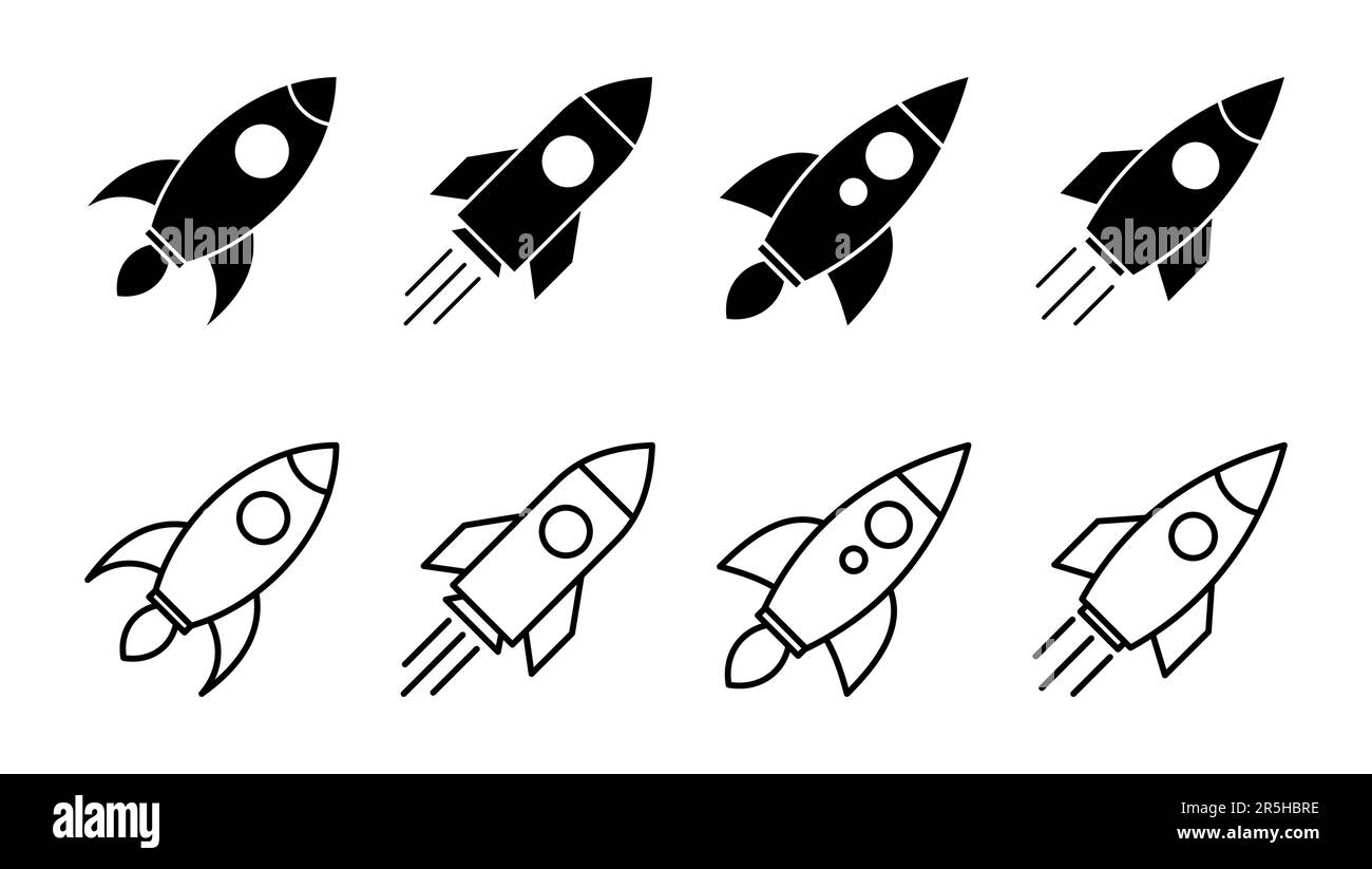 Rocket icon set. Startup icon vector Stock Vector Image & Art - Alamy
