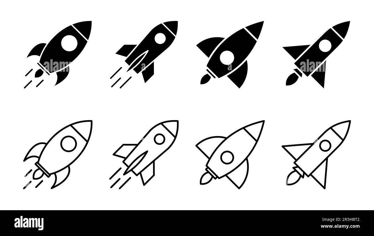 Rocket icon set. Startup icon vector Stock Vector Image & Art - Alamy
