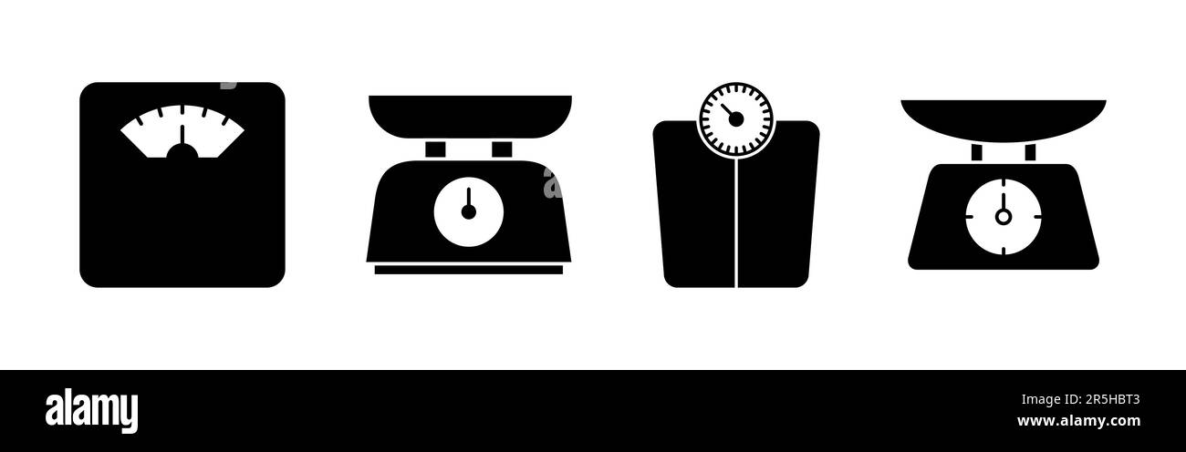 Scales icon set. Weight scale icon Stock Vector Image & Art - Alamy