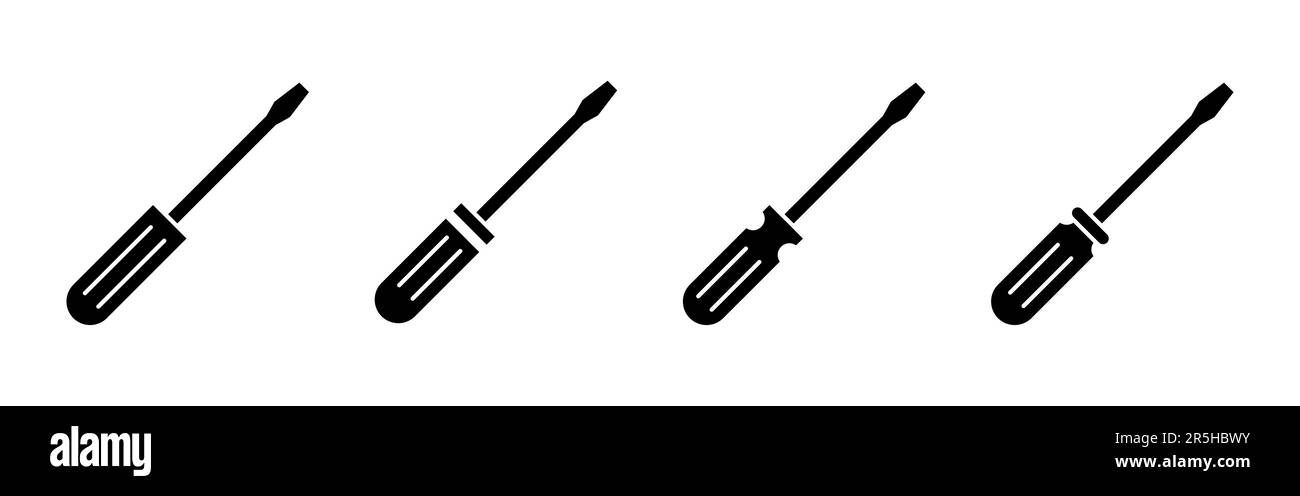 Screwdriver icon set.tools icon vector Stock Vector Image & Art - Alamy