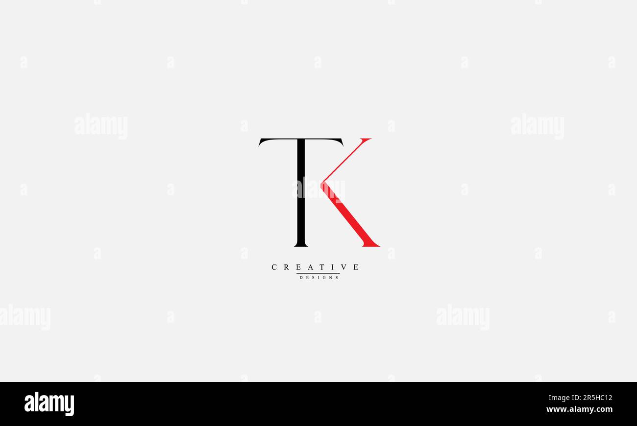 Alphabet letters Initials Monogram logo TK KT T K Stock Vector Image ...