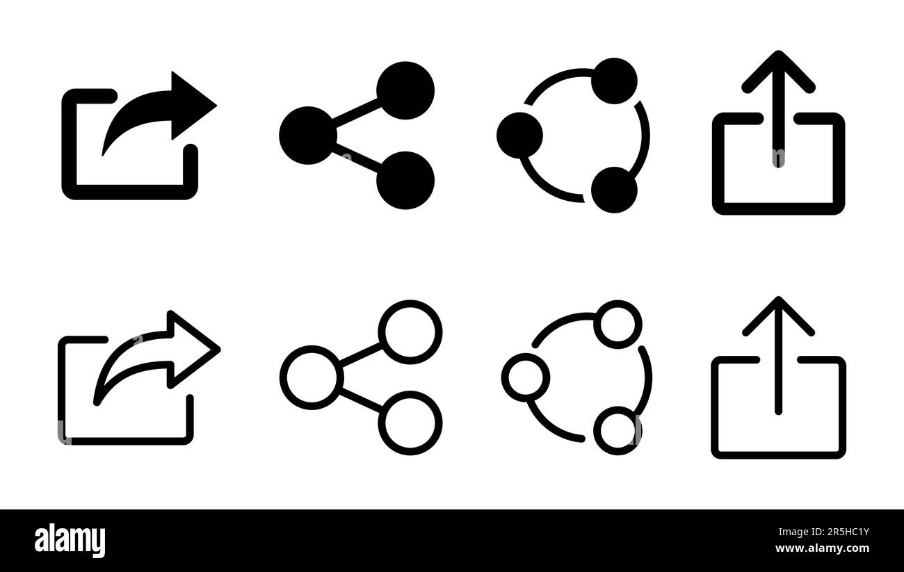 Share icon set. Sharing vector icon Stock Vector Image & Art - Alamy