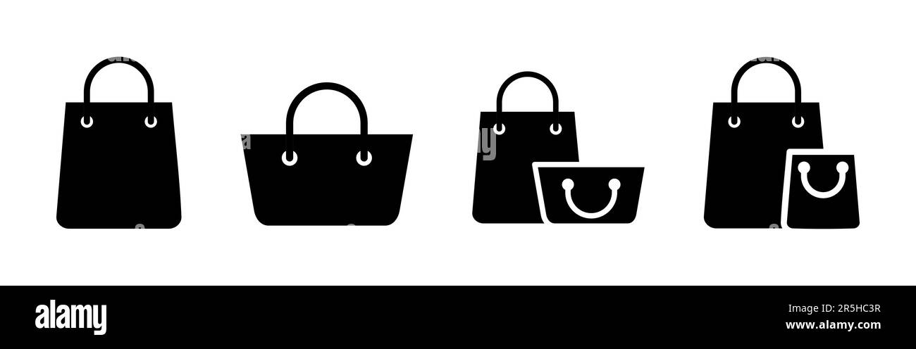 Shopping Bag Icon Set Shopping Icon Vector Stock Vector Image And Art Alamy