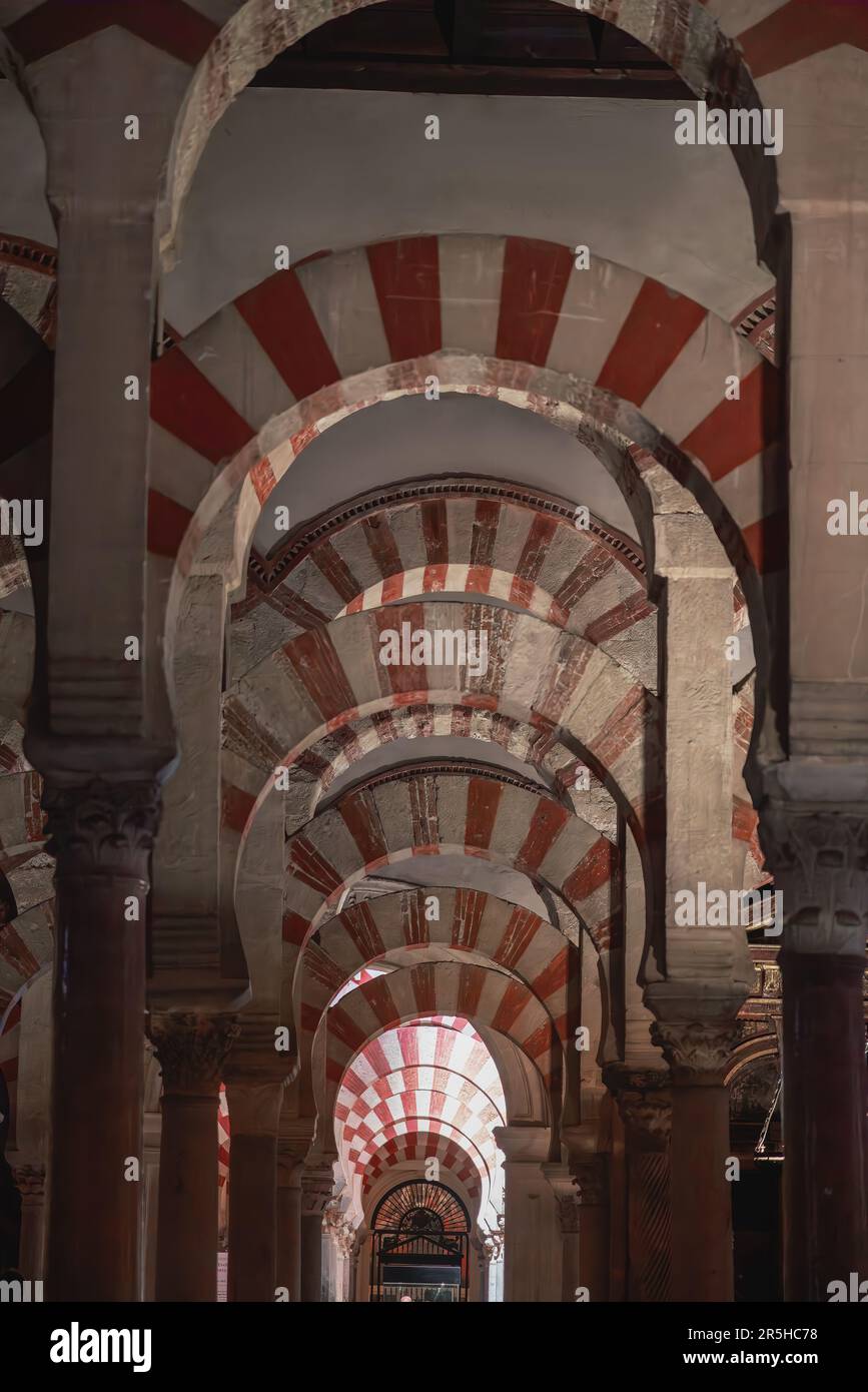 Arches of Hypostyle Prayer Hall at Mosque-Cathedral of Cordoba (Older ...
