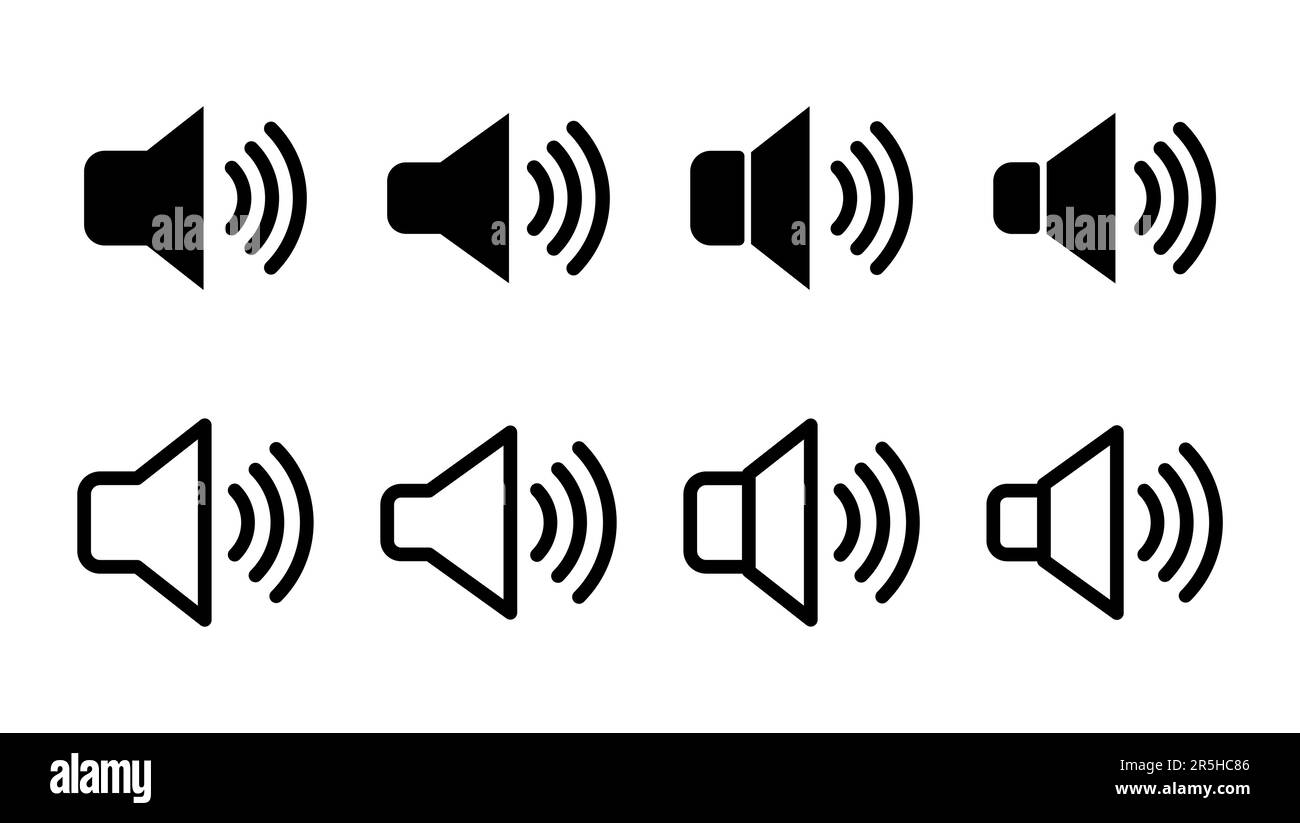 Speaker icon set. volume icon vector. loudspeaker icon vector. sound ...