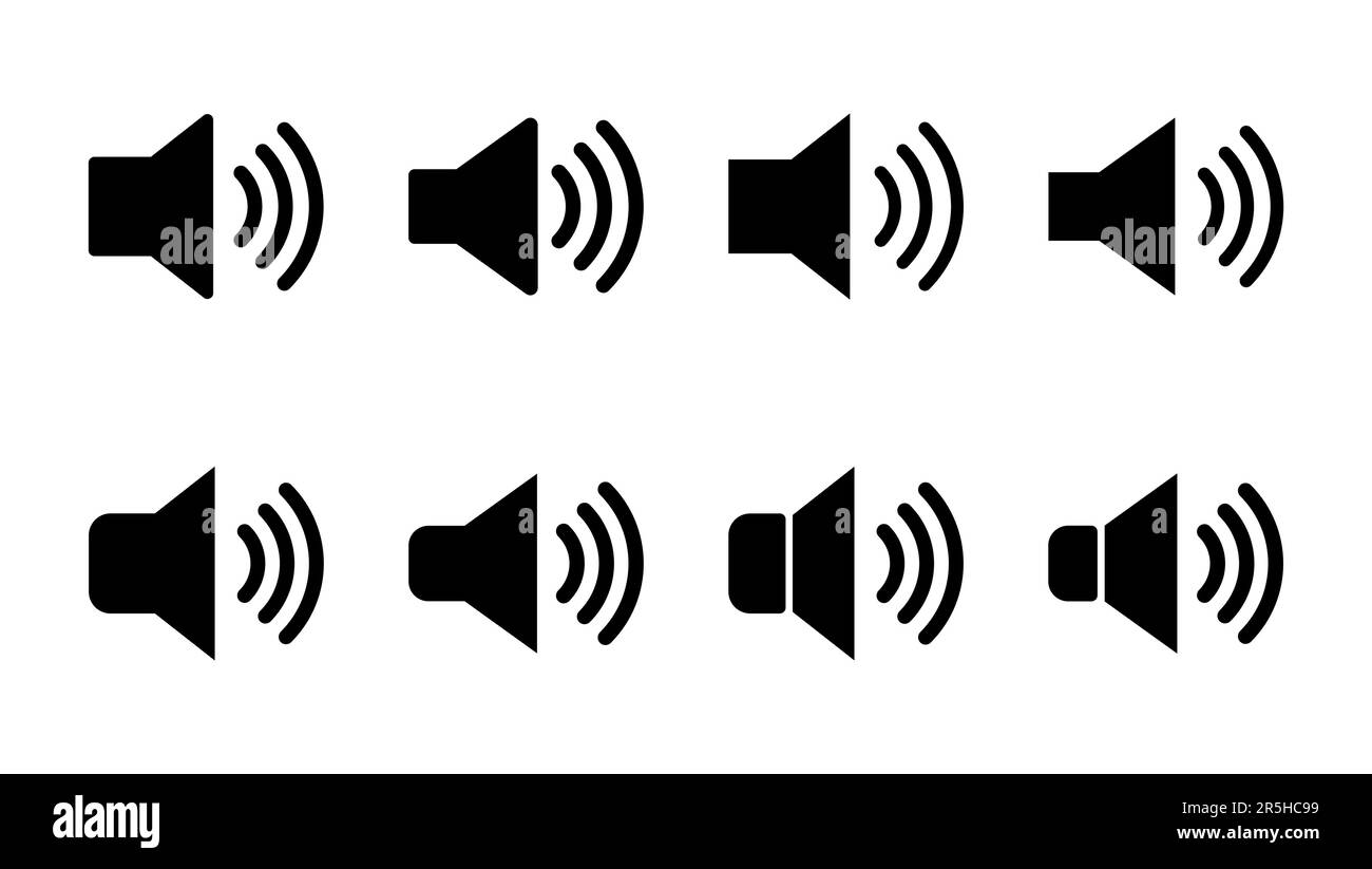 Speaker icon set. volume icon vector. loudspeaker icon vector. sound ...