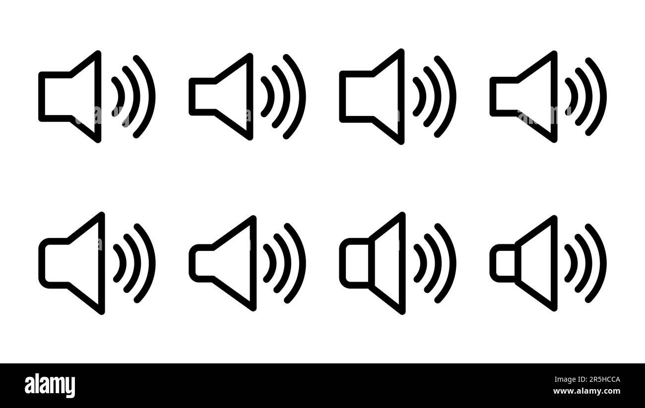 Speaker icon set. volume icon vector. loudspeaker icon vector. sound ...