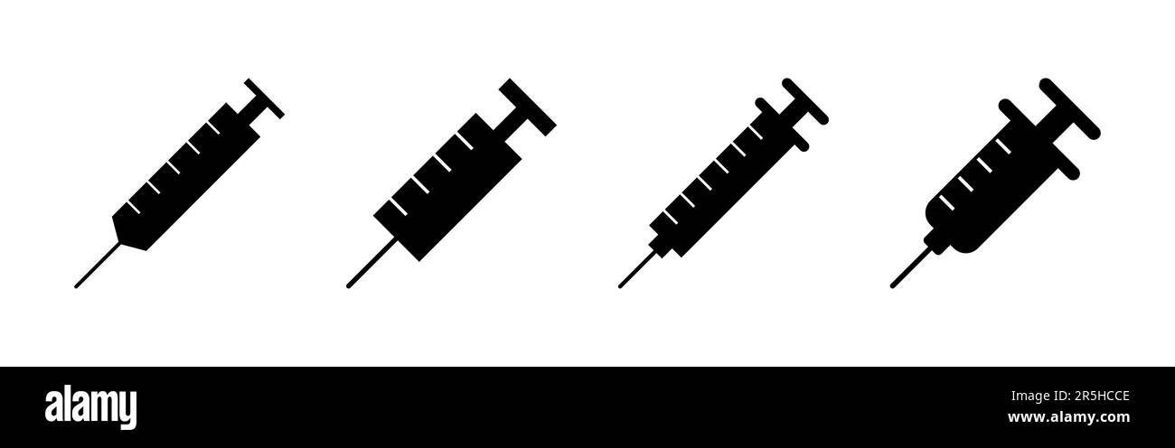 Syringe icon set. injection icon vector Stock Vector Image & Art - Alamy