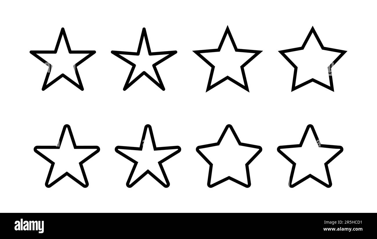 Star Icon set. rating icon vector. favourite star icon Stock Vector ...